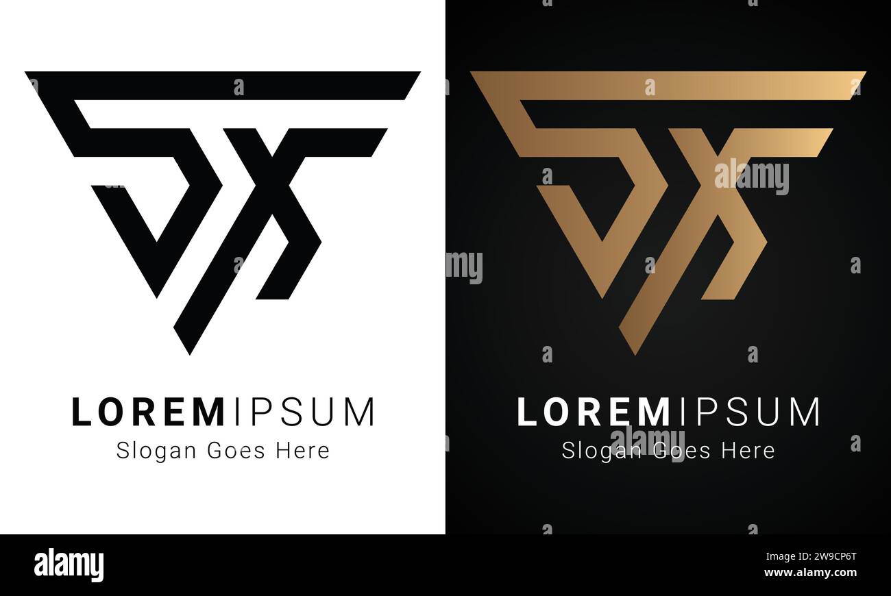 Sx minimal logo design hi-res stock photography and images - Alamy