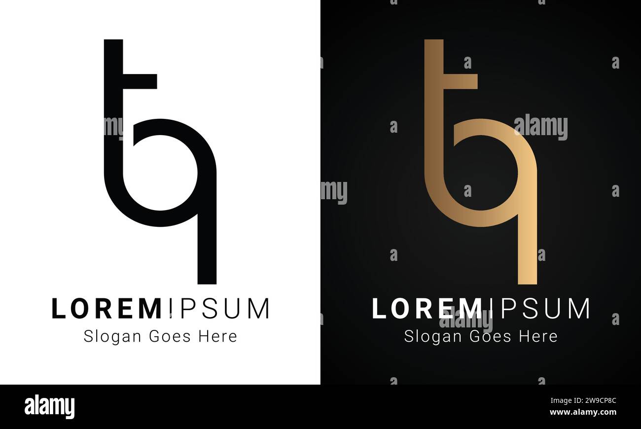 Luxury Initial TQ or QT Monogram Text Letter Logo Design Stock Vector Image & Art - Alamy