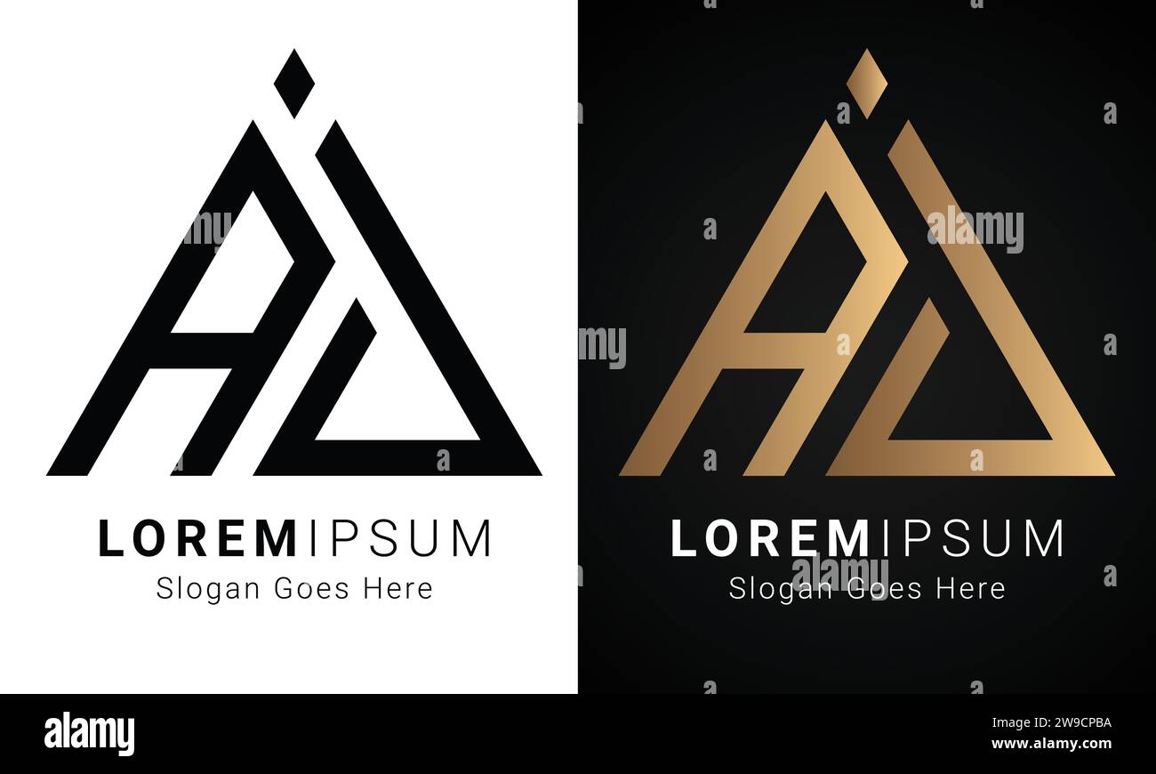 Aj logo design hi-res stock photography and images - Alamy