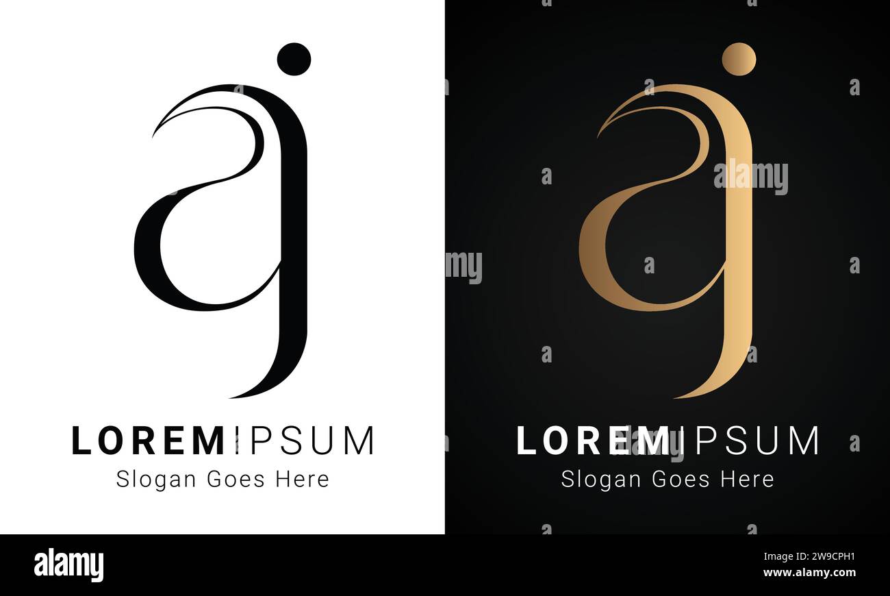 Aj logo design hi-res stock photography and images - Alamy