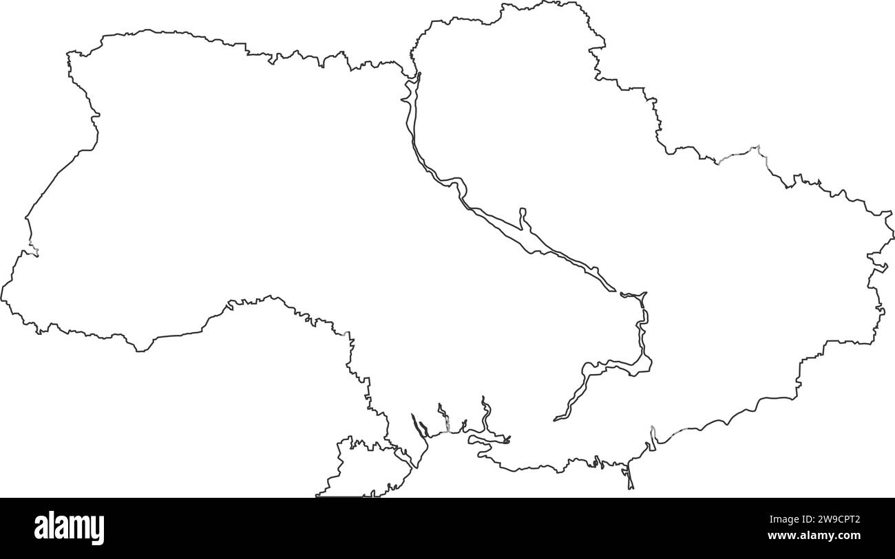 Ukraine map outline Black and White Stock Photos & Images - Alamy