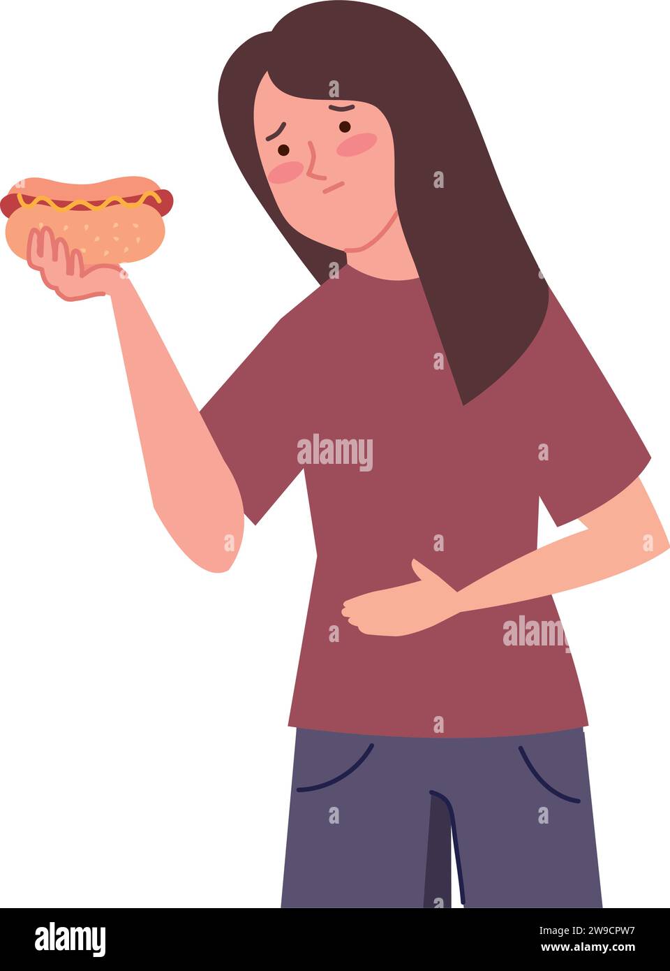 Eating disorder dieting food Stock Vector Images - Alamy