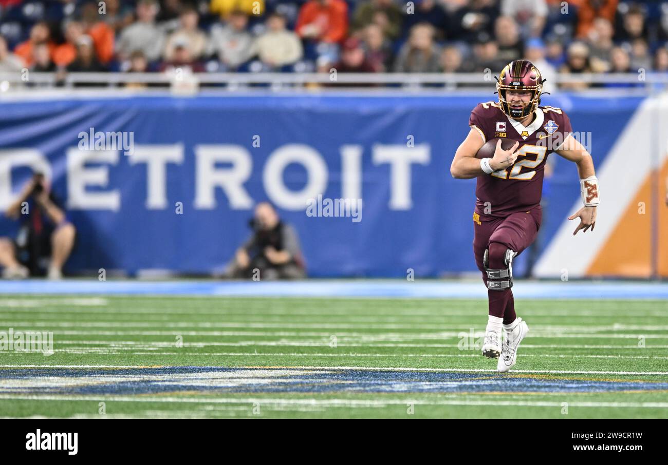 Detroit, Michigan, USA. 26th Dec, 2023. Minnesota Quarterback, COLE ...