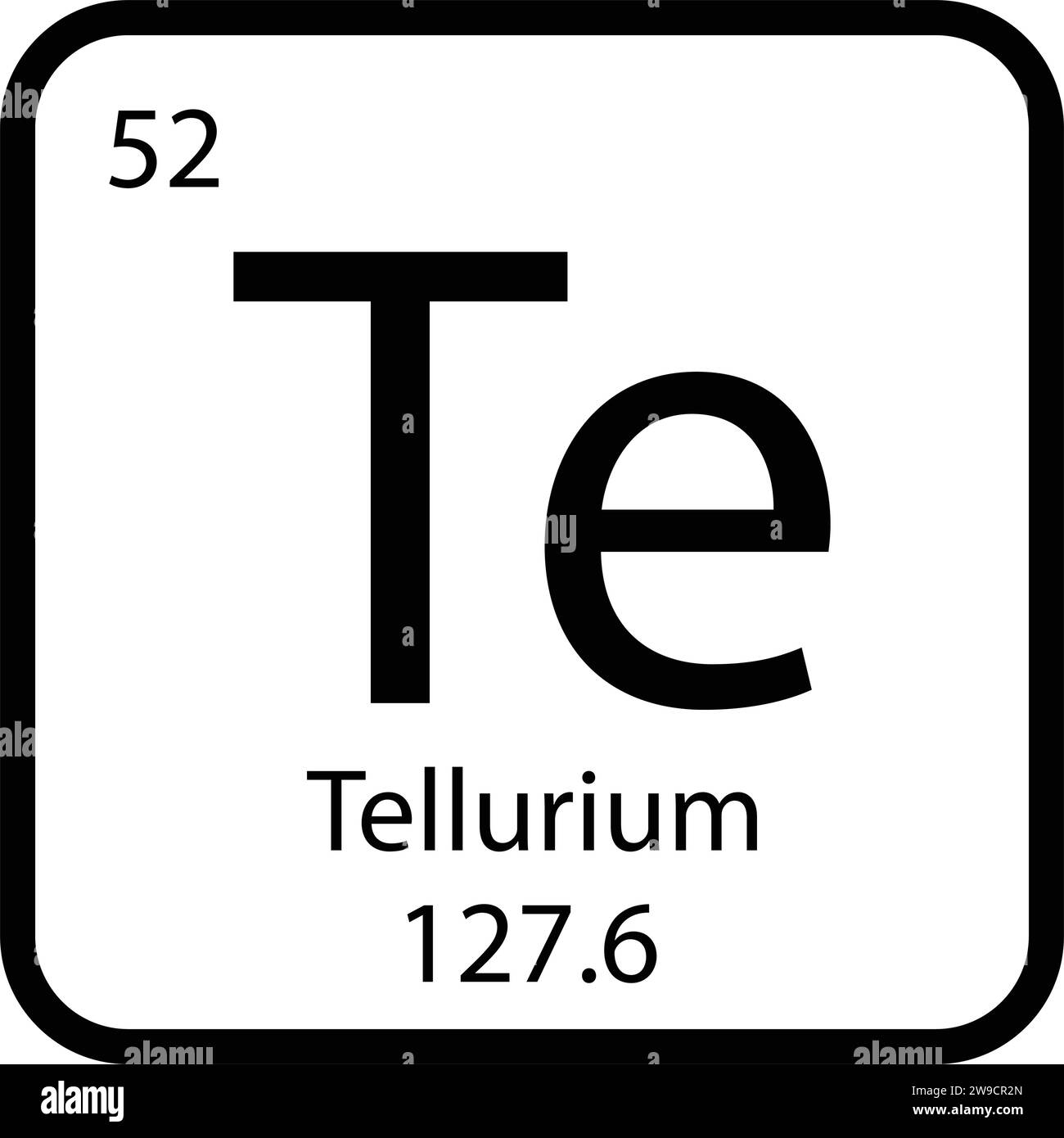 Tellurium symbol element number hi-res stock photography and images - Alamy