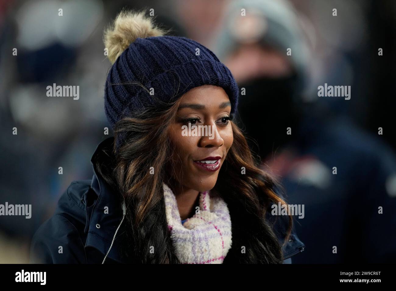 Sideline reporter Sherree Burruss in the first half of an NFL football ...