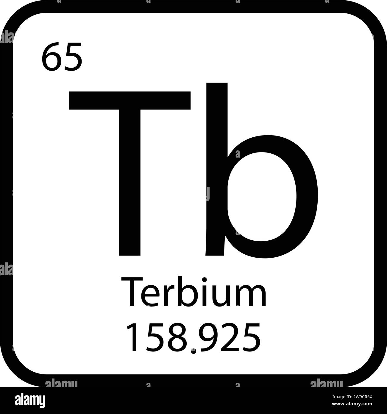 Terbium symbol Black and White Stock Photos & Images - Alamy