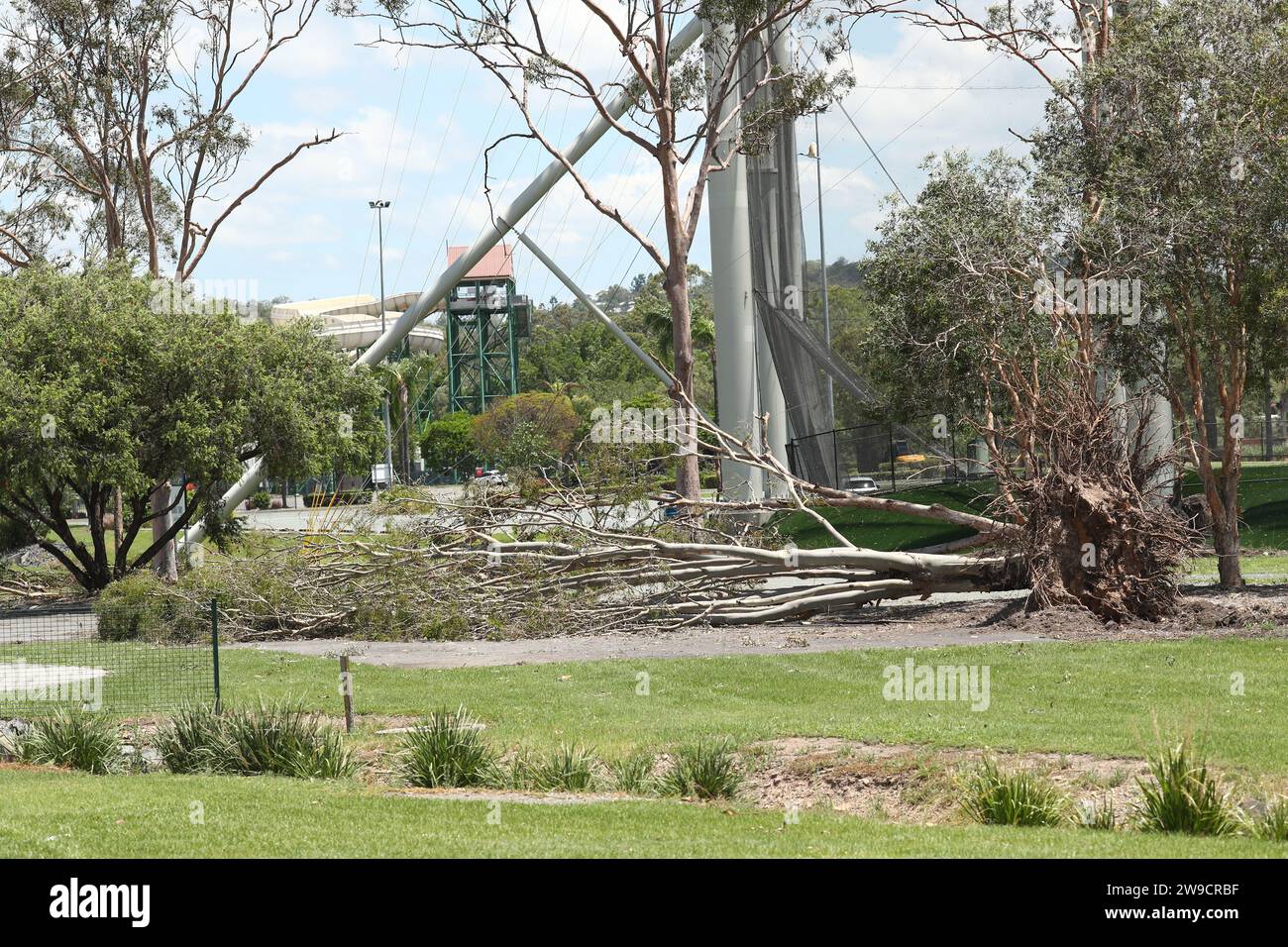Gold Coast, Australia. 27th Dec, 2023. Storm damage is seen in ...