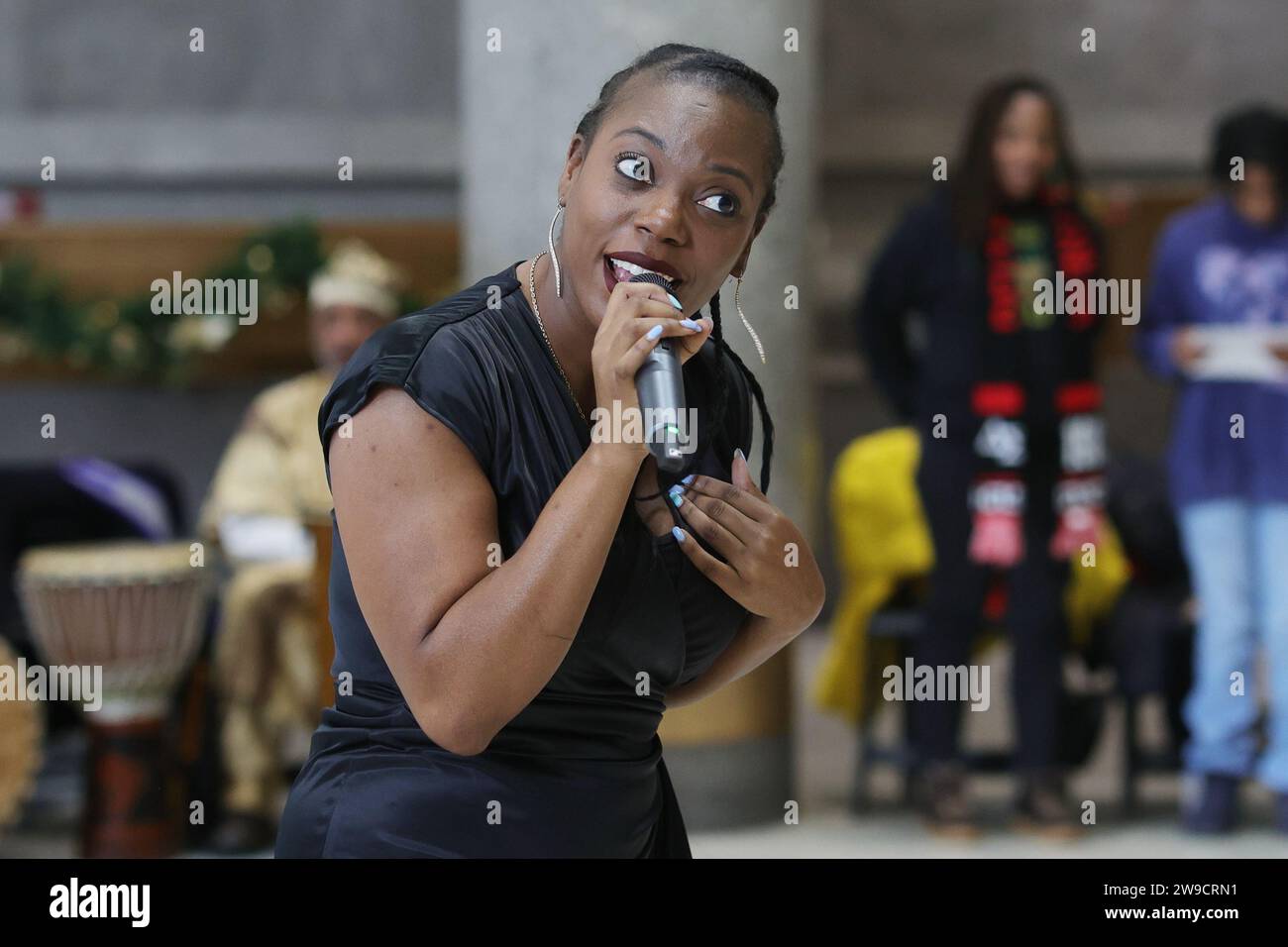 New York, United States. 26th Dec, 2023. Naiika performs during the ...