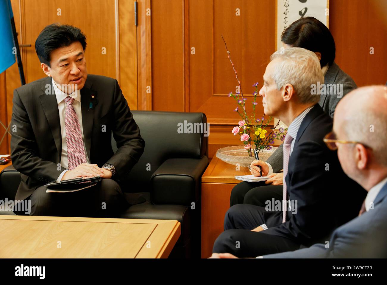 Tokyo, Japan. 27th Dec, 2023. (L to R) Minoru Kihara Japanese Defense ...