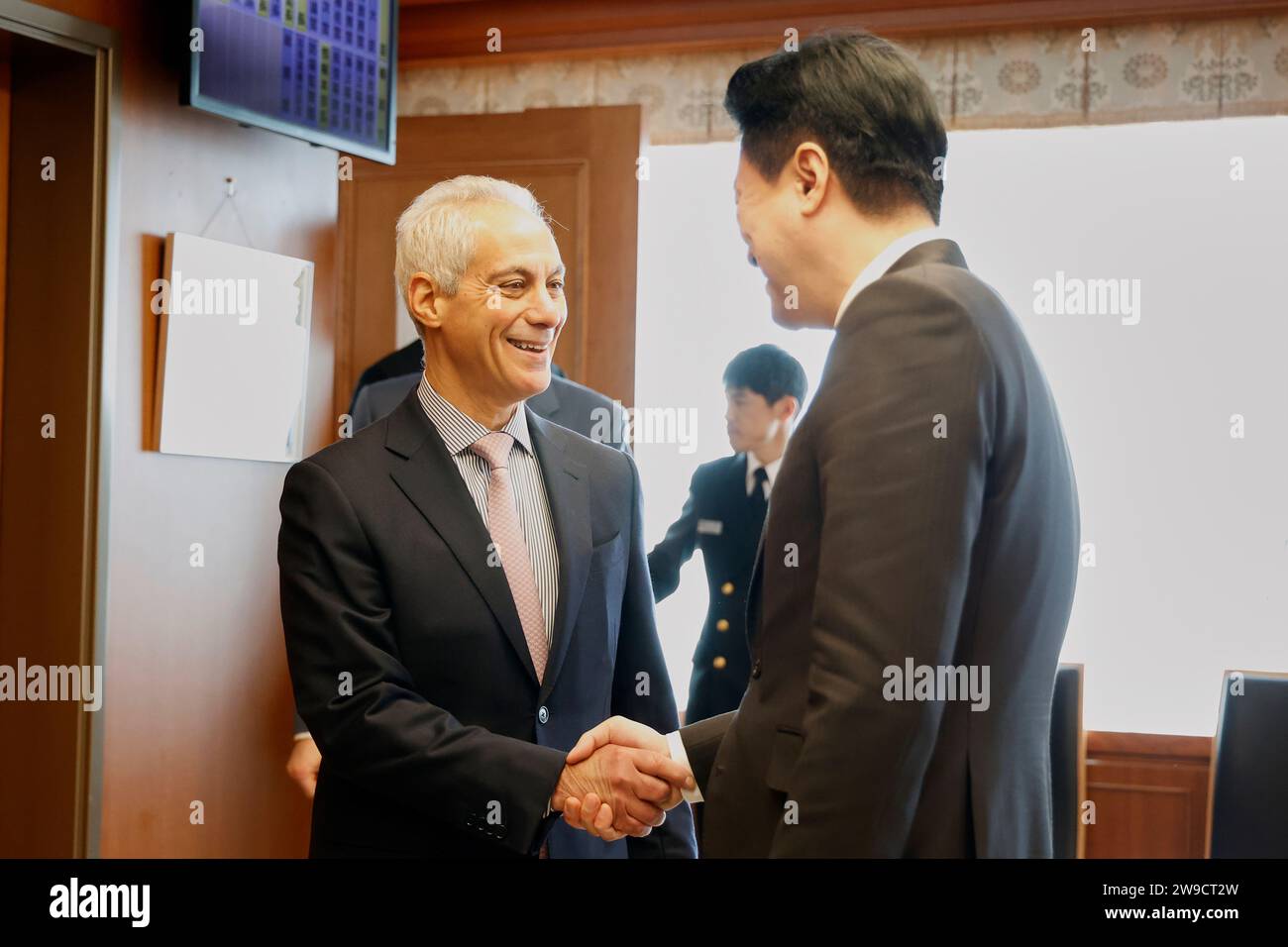 Tokyo, Japan. 27th Dec, 2023. (L to R) Rahm Emanuel United States ...