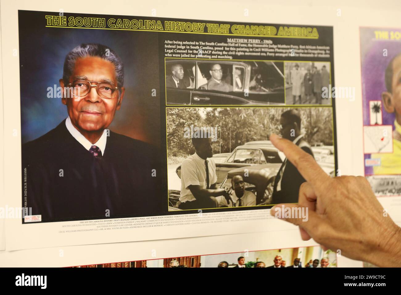 A display to honor federal judge Matthew Perry is shown by South ...
