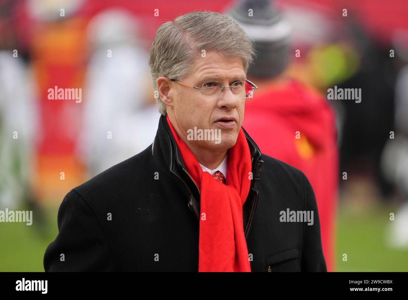 Kansas City Chiefs owner Clark Hunt during an NFL football game against ...