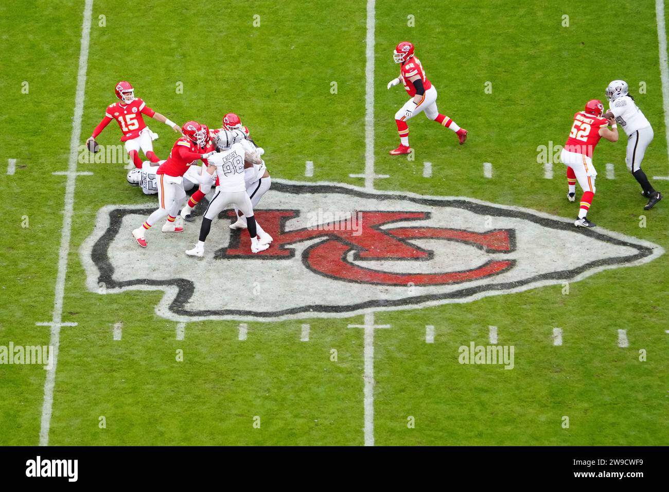 A general overall view as Kansas City Chiefs quarterback Patrick ...