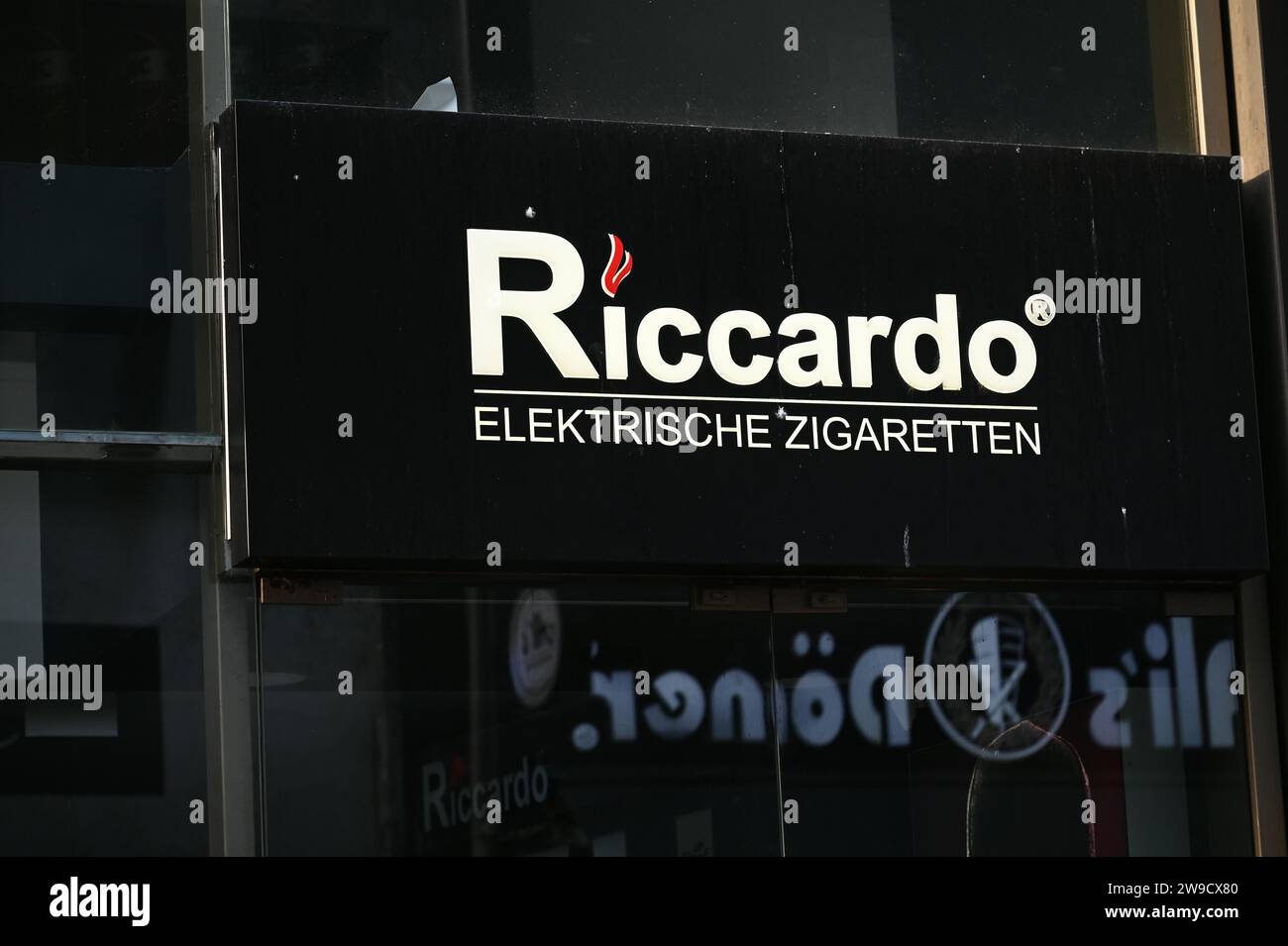 Cologne, Germany. 26th Dec, 2023. Logo, lettering of Riccardo e ...