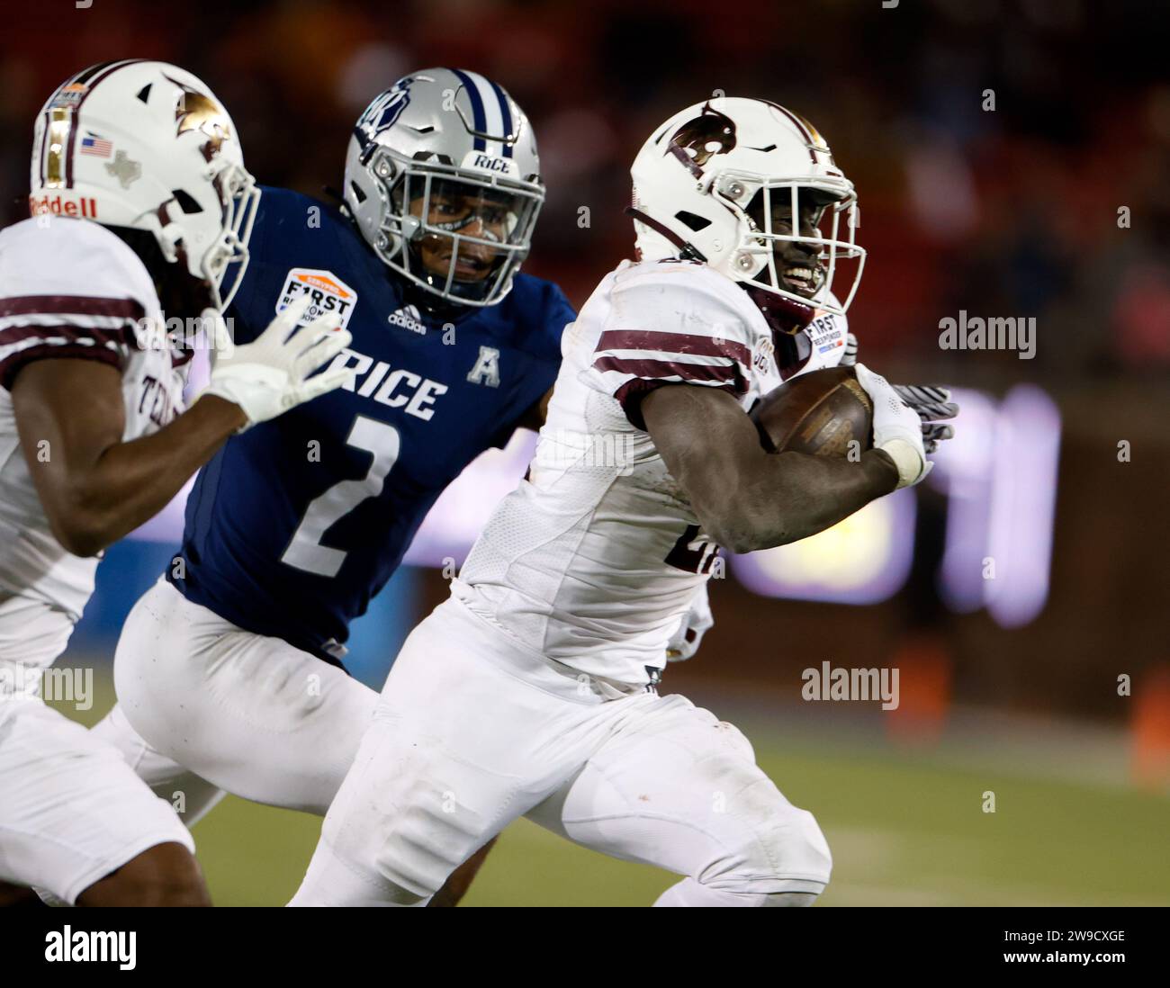 December 26, 2023: Texas State running back Ismail Mahdi (21) smiles as ...