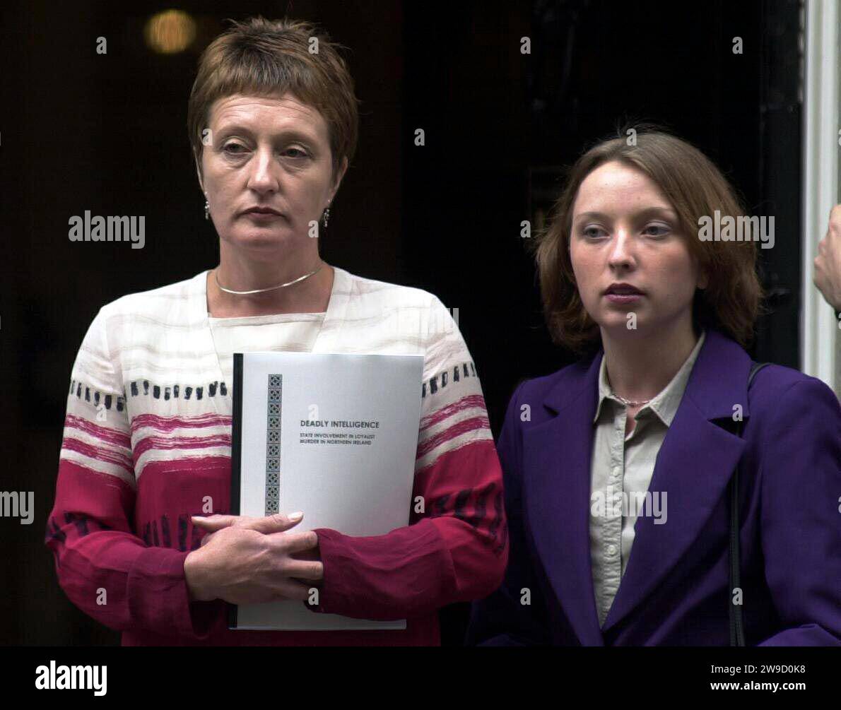 File photo dated 4/9//2000 of Geraldine Finucane, widow of Pat Finucane ...