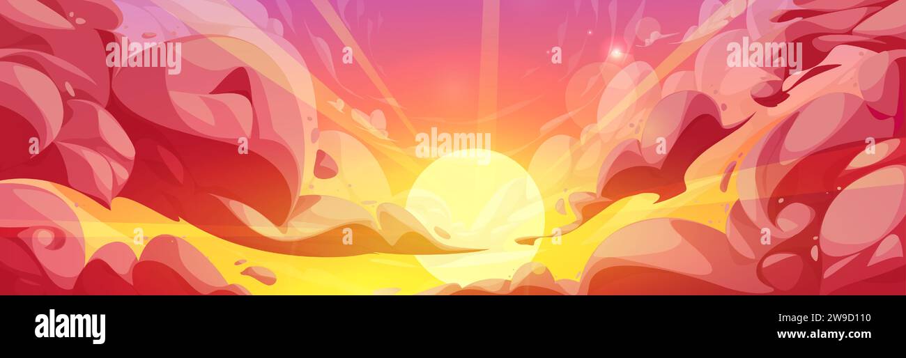 Surreal anime sky Stock Vector Images - Alamy