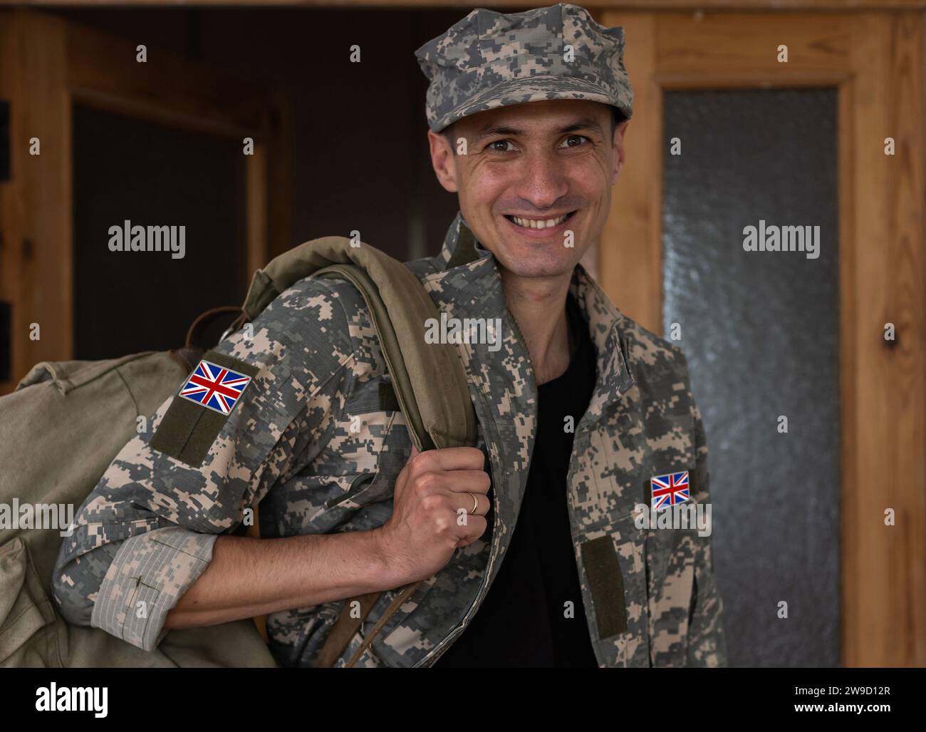 Flag of United Kingdom on military uniform. UK Army. British Armed ...
