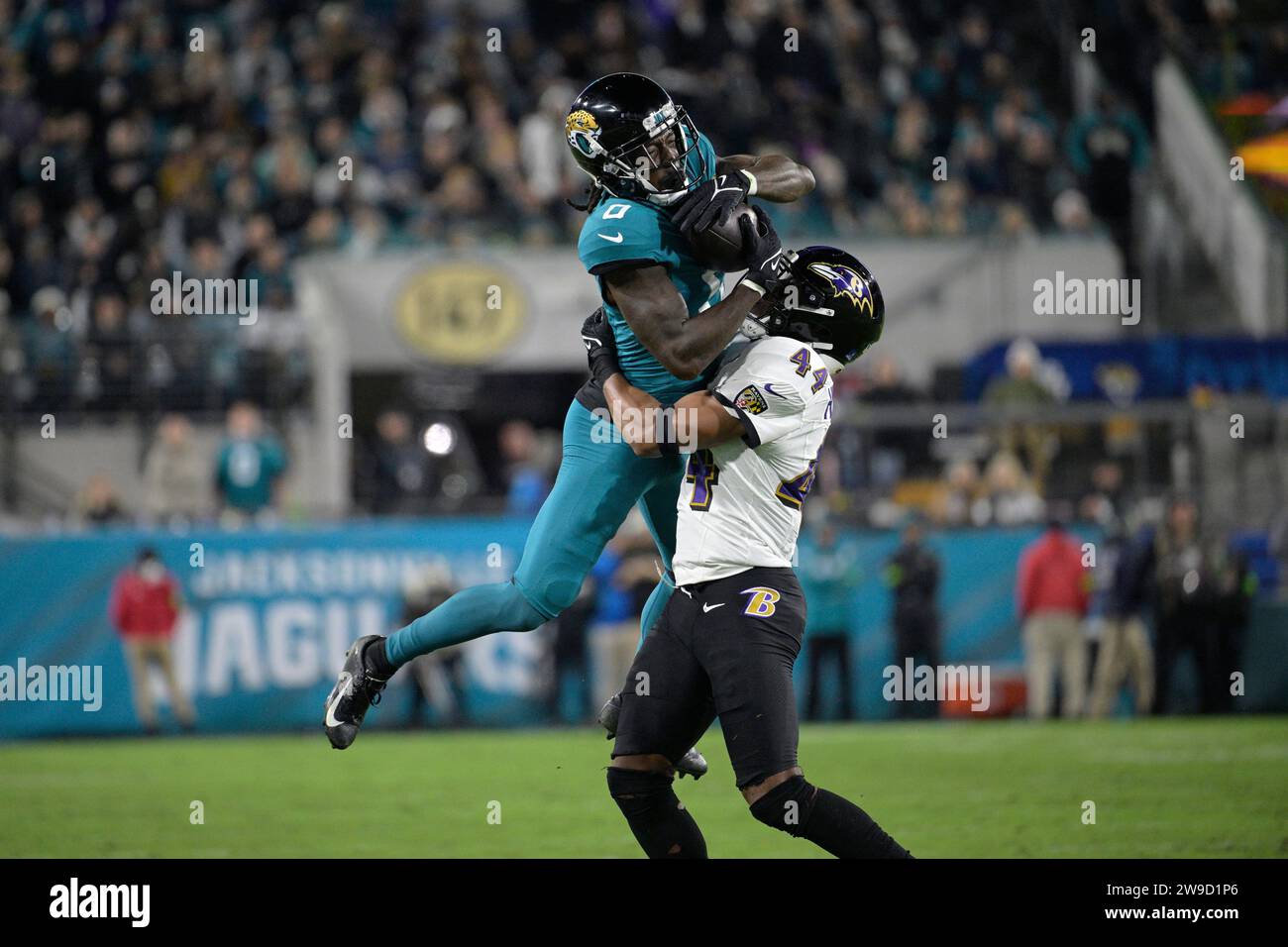 Jacksonville Jaguars wide receiver Calvin Ridley (0) catches a pass ...