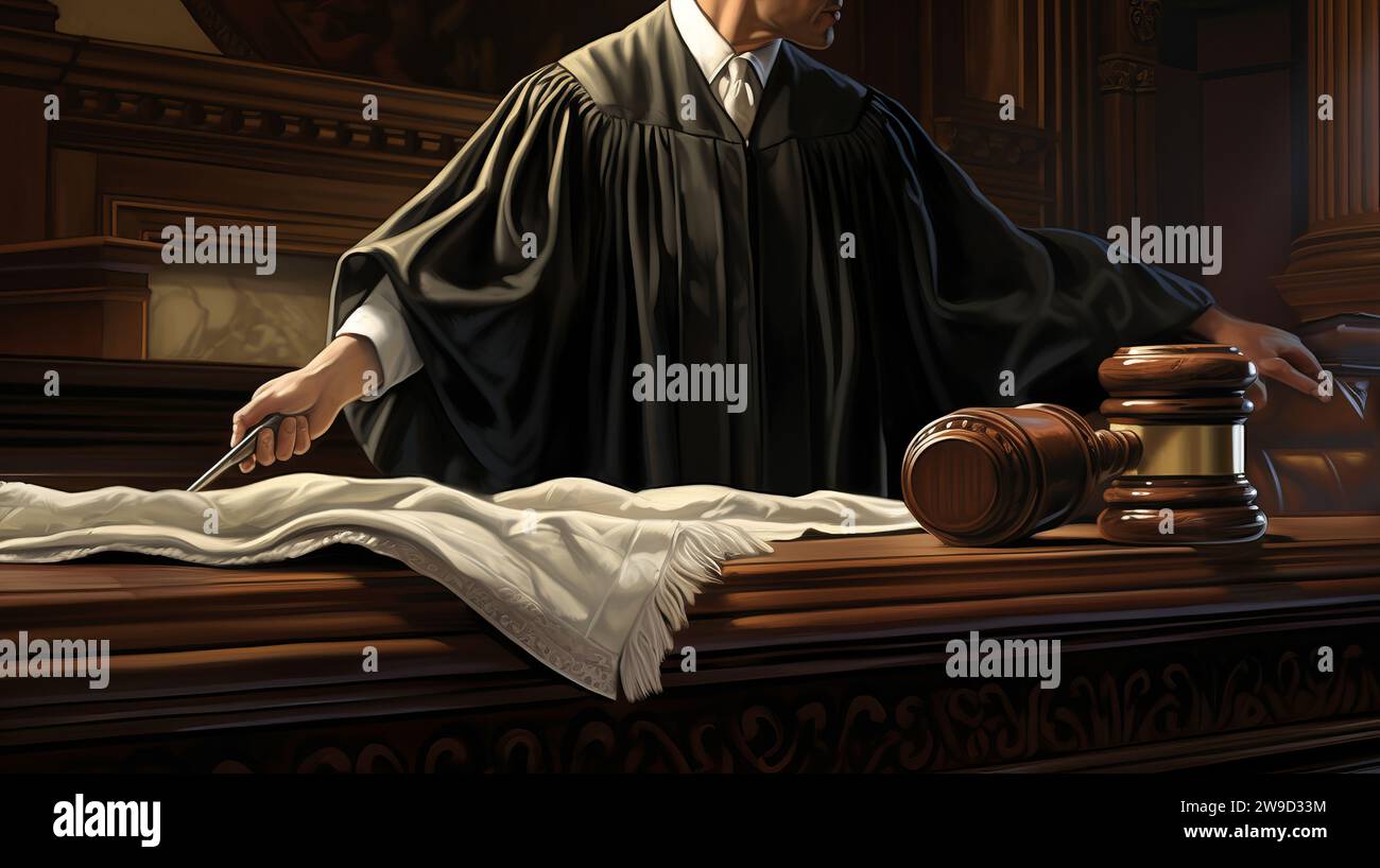 Judges Hand Striking Gavel. Conveying Solemnity and Authoritative ...