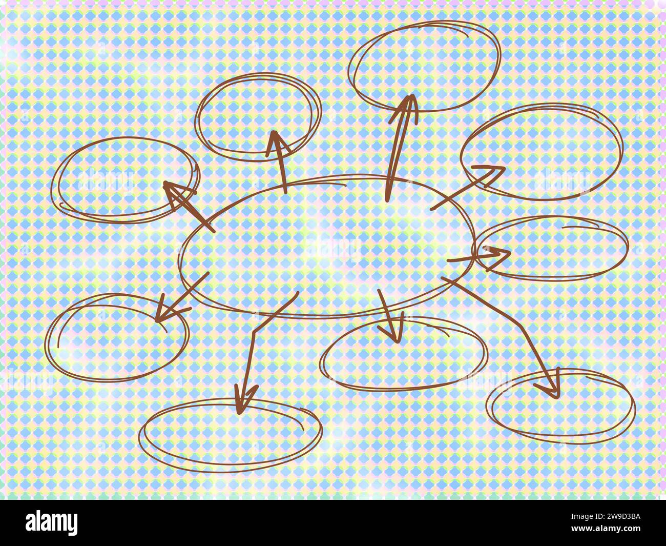 Mind mapping bright design colors for presentations, work plans , note ...