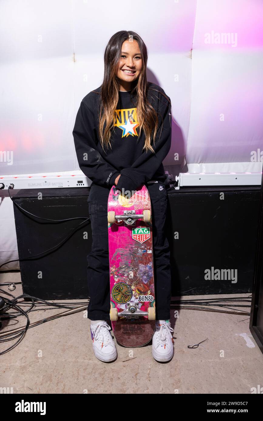 Sky Brown, professional skateboarder and surfer, won the bronze medal ...