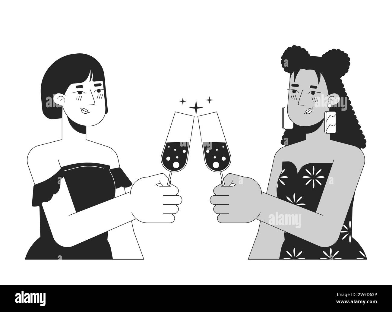 White Black Lesbians Stock Vector Images Alamy 6631