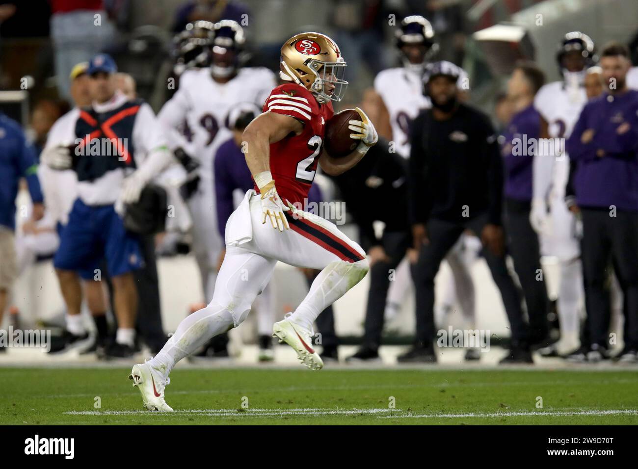 San Francisco 49ers running back Christian McCaffrey (23) runs during ...
