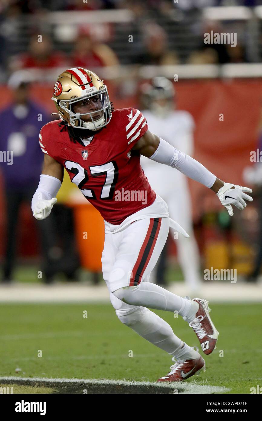 San Francisco 49ers safety Ji'Ayir Brown (27) defends during an NFL ...