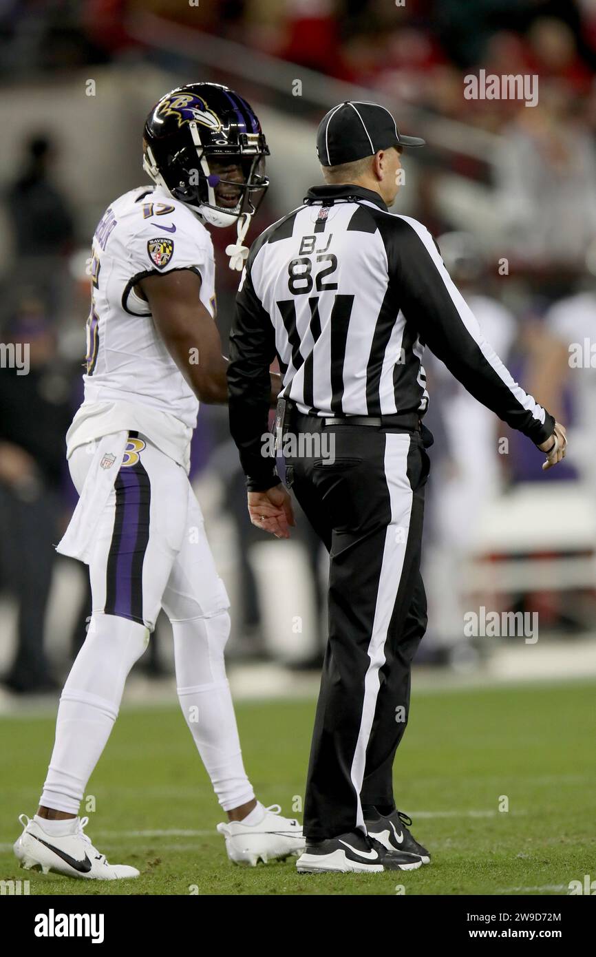 Baltimore Ravens wide receiver Nelson Agholor (15) talks with back ...