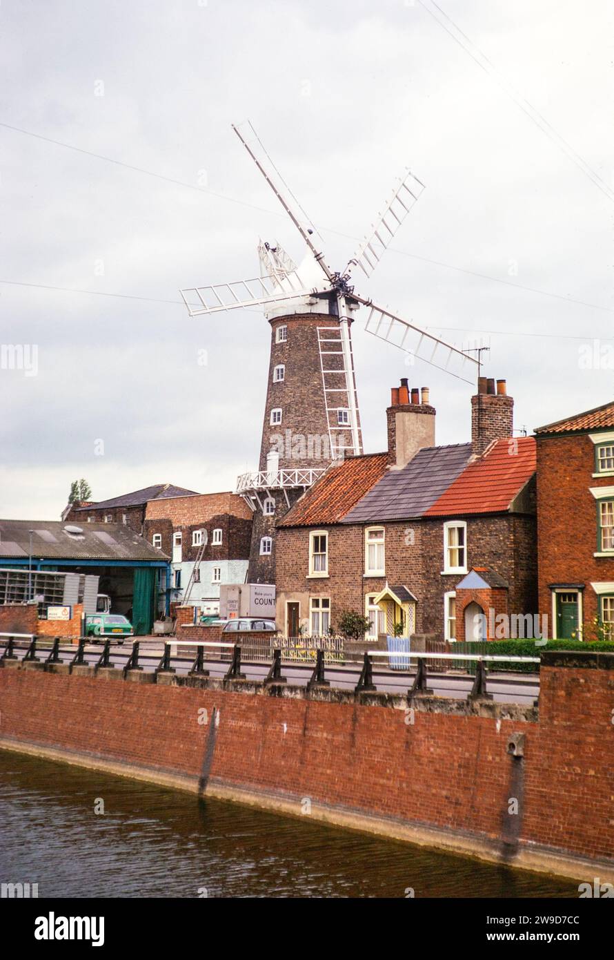 Maud Foster windmill, Boston, Lincolnshire, England, UK May 1974 Stock ...