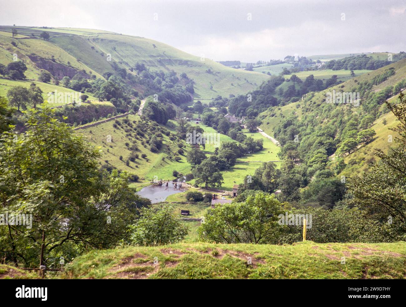 River Wye valley, Monsal Dale, Peak District national park, Derbyshire ...
