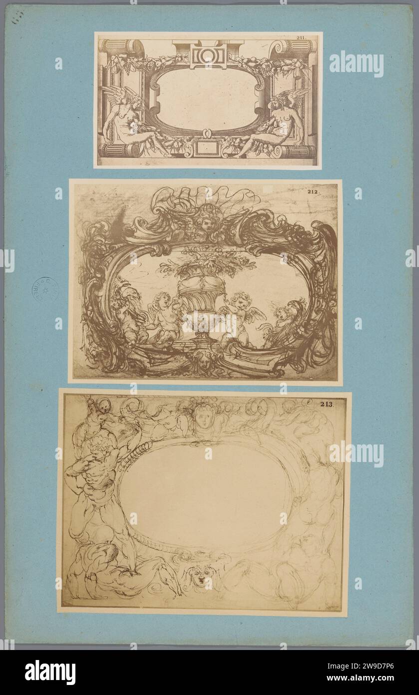 Three photo productions of images of cartouches, c. 1875 - c. 1900 ...