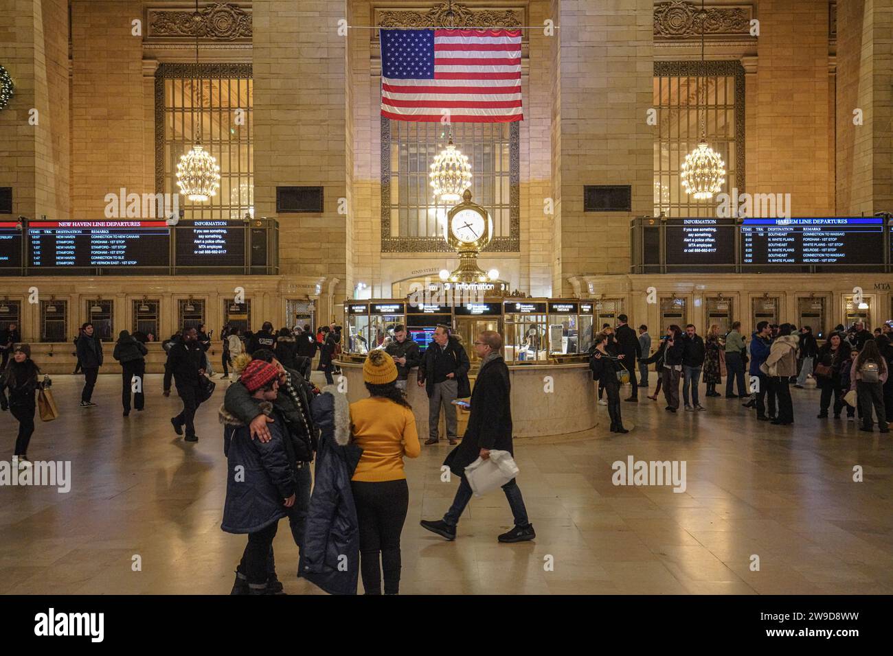New York City, United States. 26th Dec, 2023. People walk inside the ...