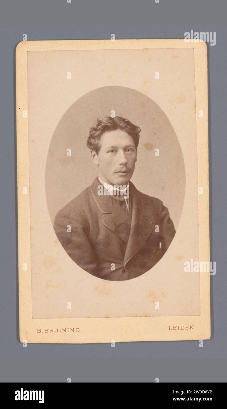 Portrait of an unknown man, Bernardus Bruining, 1860 - 1900 Photograph ...