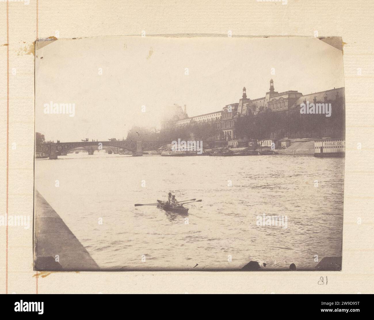 Rowing boat with two men on the Seine in Paris, c. 1880 - c. 1900 ...