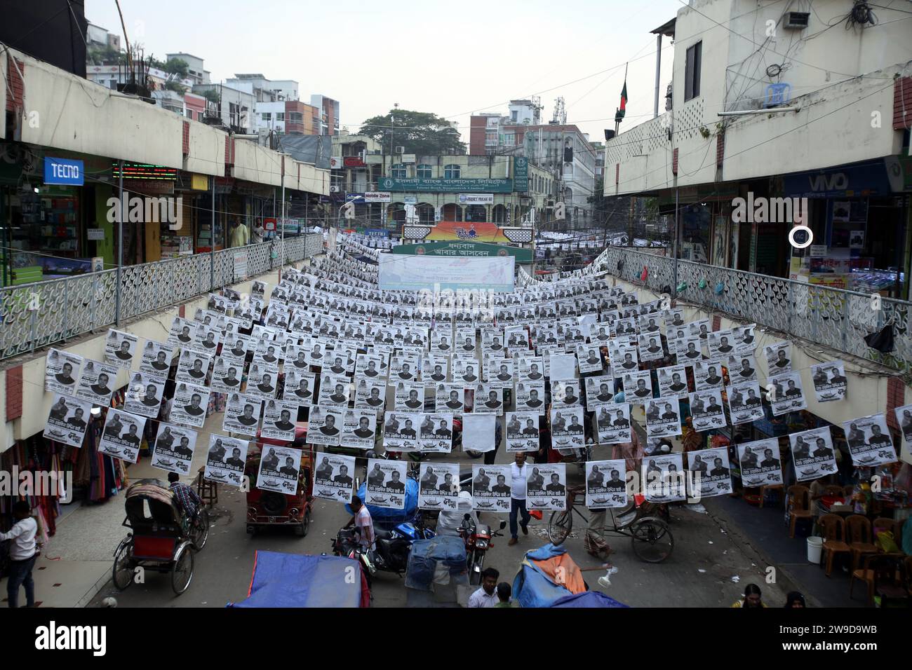 Dhaka, Wari, Bangladesh. 27th Dec, 2023. Posters of the election ...