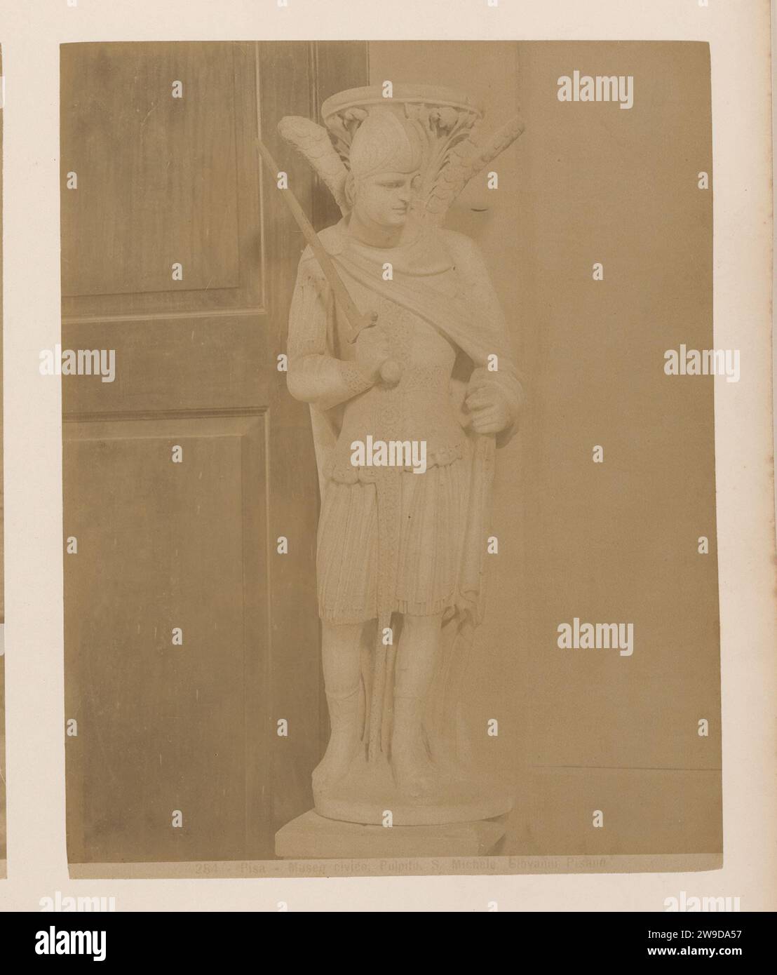 Statue of the archangel Michaël by Giovanni Pisano in the Museo Civico ...