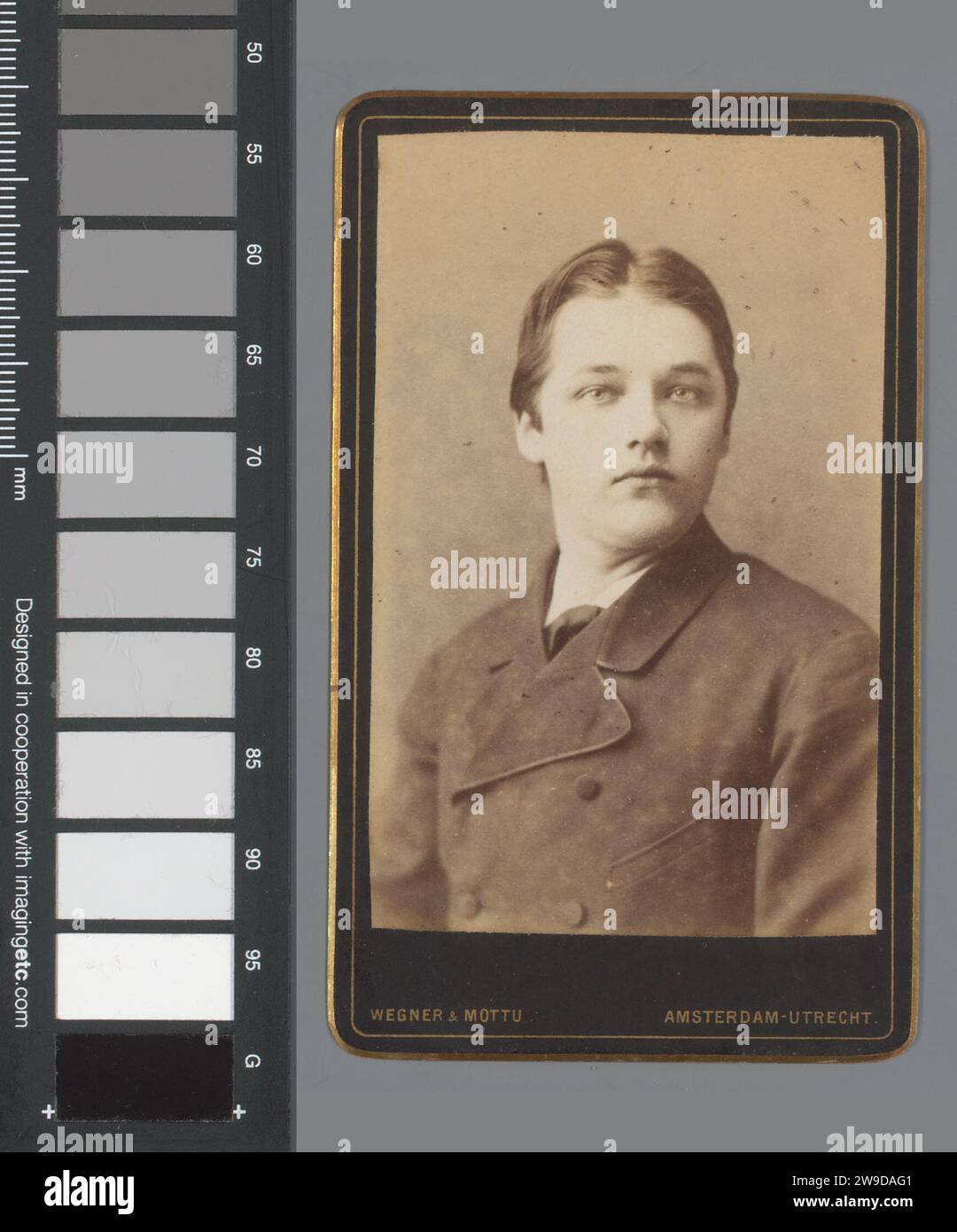 Portrait of Lucas Jonker, Wegner & Mottu, 1870 - 1900 Photograph. visit card Amsterdam cardboard ...