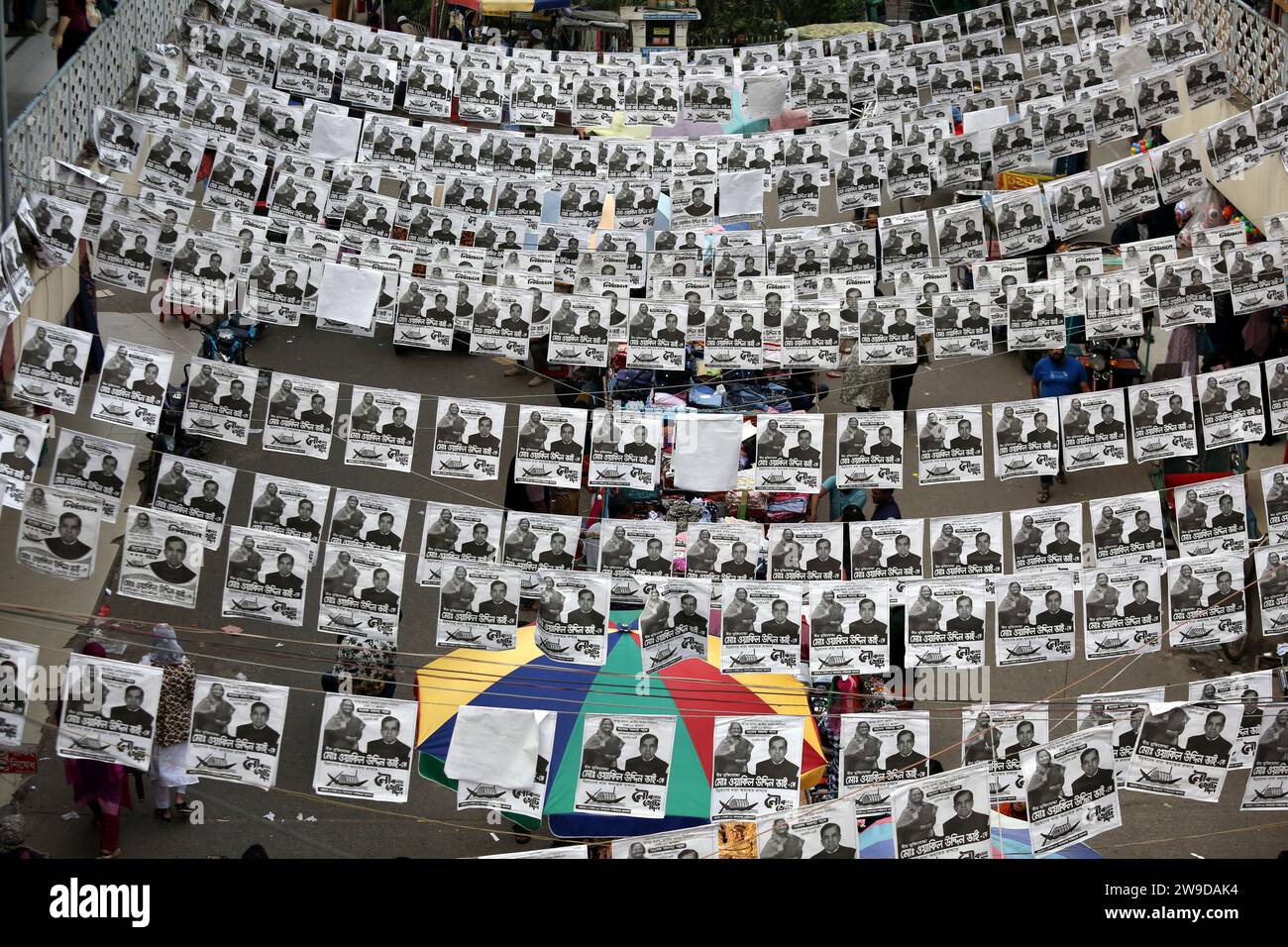 Dhaka, Bangladesh. 27th Dec, 2023. Posters of the election candidates ...