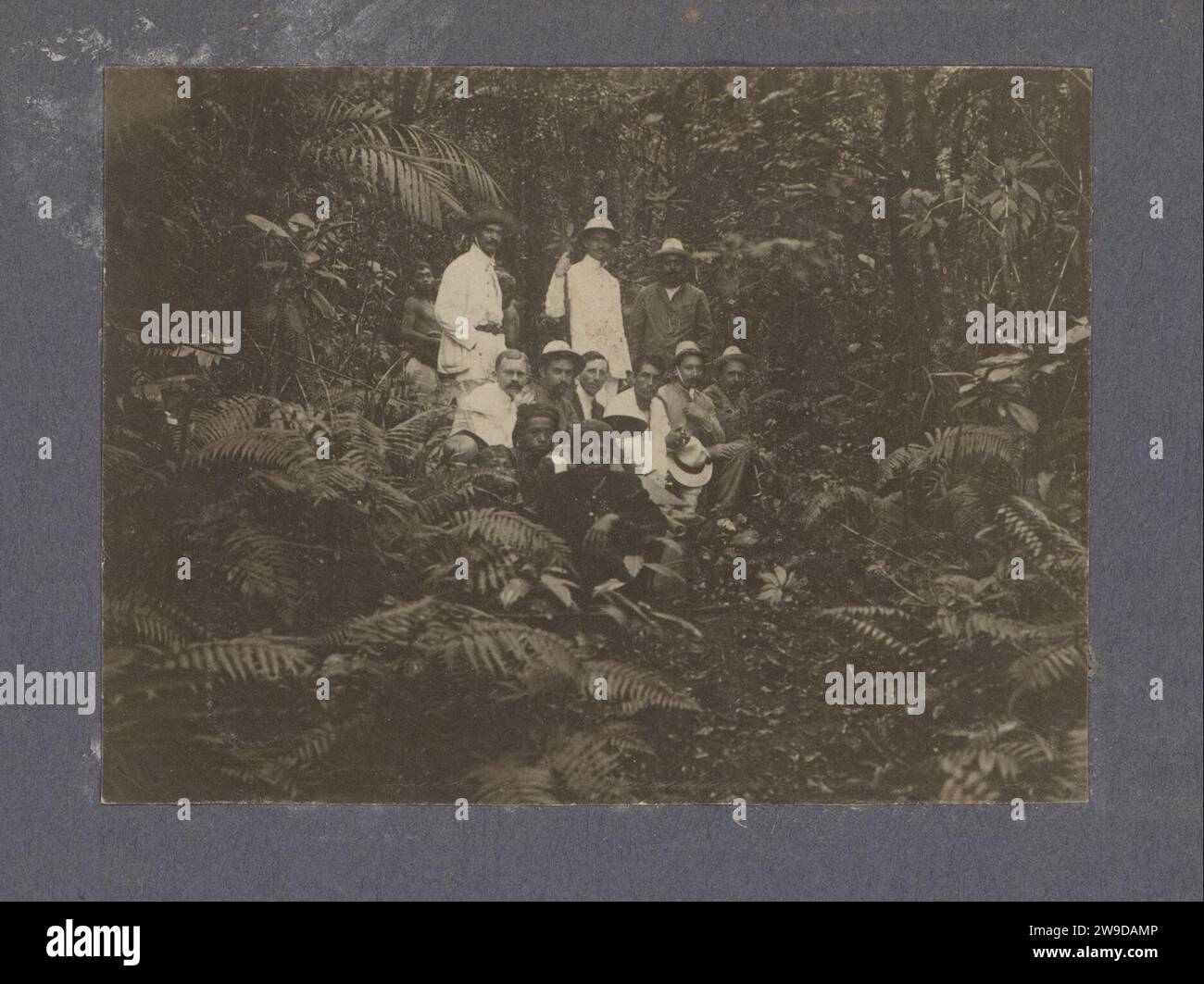 Group portrait of European and Indonesian men in the forests of ...