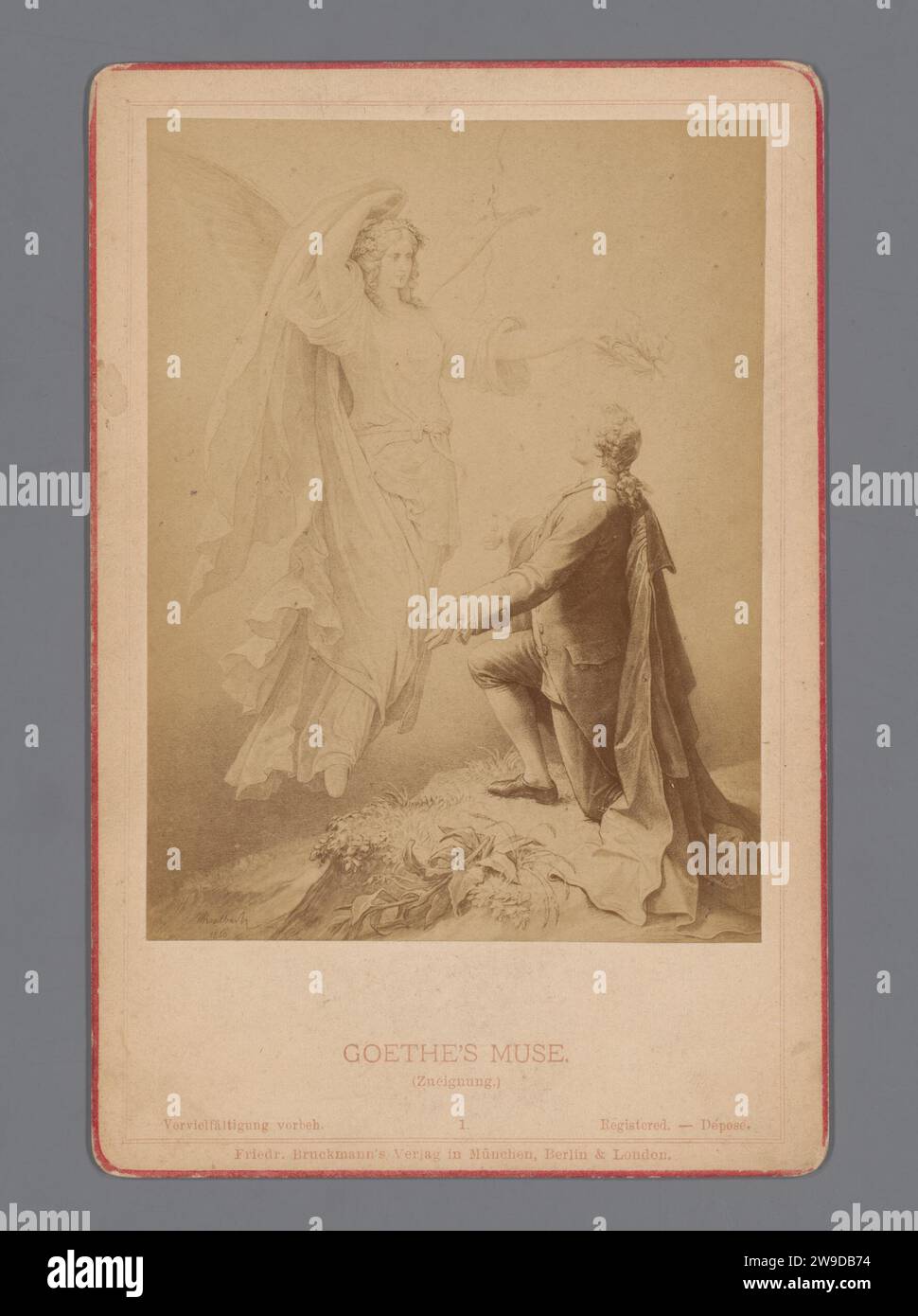 Photo production of painting [?] 'Goethes Muse (Zueignung)', c. 1870 - c. 1910 photograph Photo ...