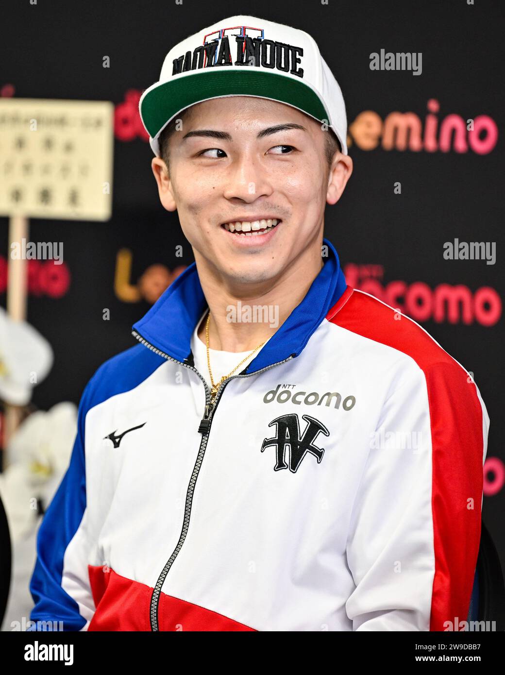 Naoya Inoue of Japan talks to the media during a press conference in ...