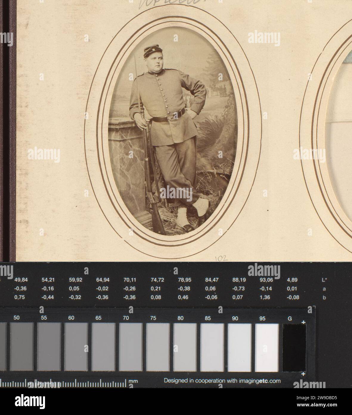 Portrait of a man in military uniform, Christian Marcussen, c. 1865 - c ...