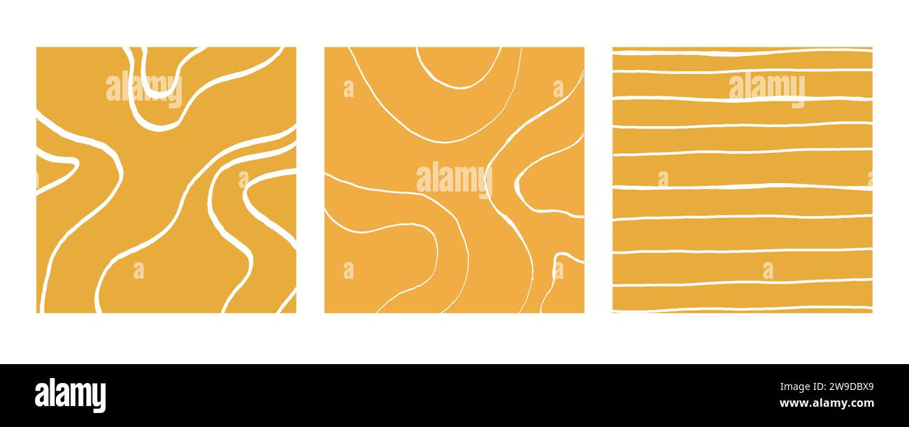 Simple Geometric Hand Drawn Irregular Patterns. Colored Doodle ...