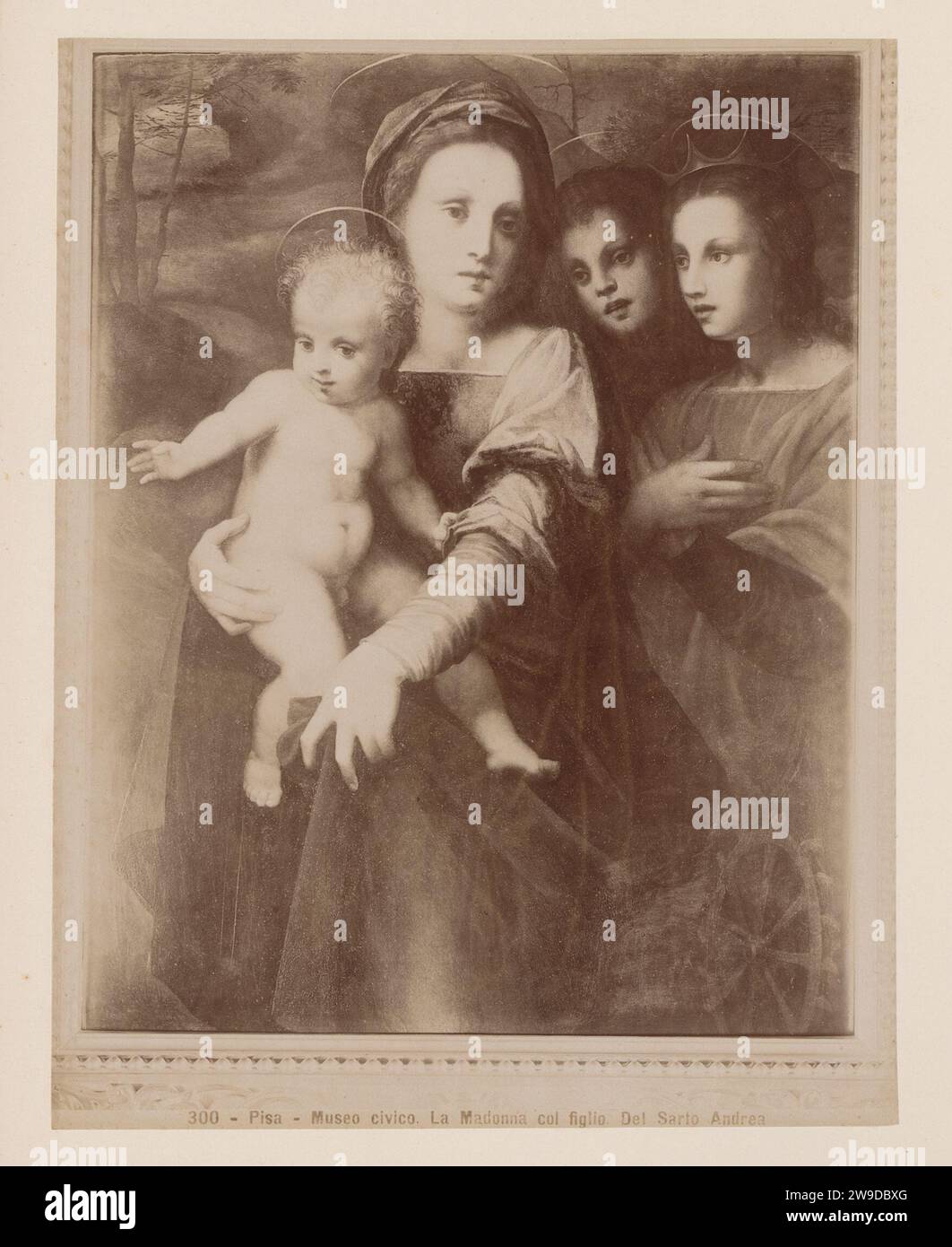 Photo production of a painting with Maria and Child by Andrea del Sarto ...