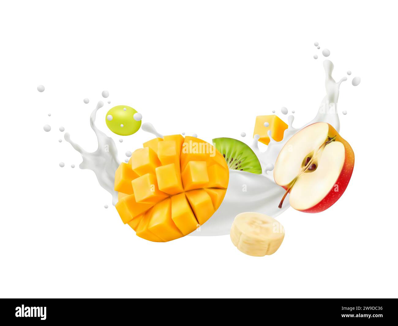 Banana slices slice white isolated Stock Vector Images - Alamy