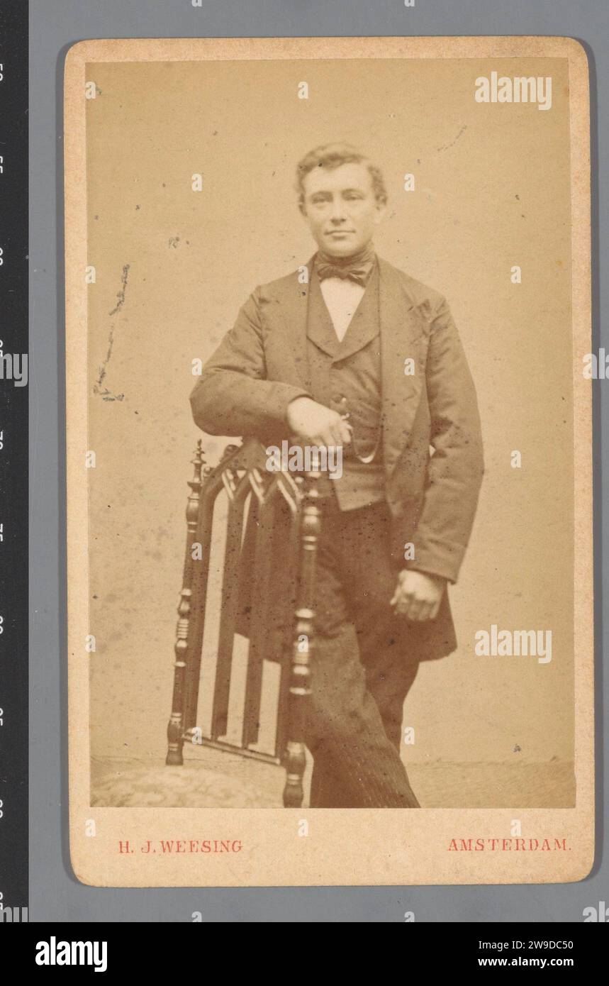Portrait of a young man, 1860 - 1880 Photograph. visit card Portrait of ...