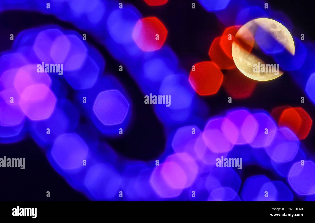 Moon christmas lights hi-res stock photography and images - Alamy