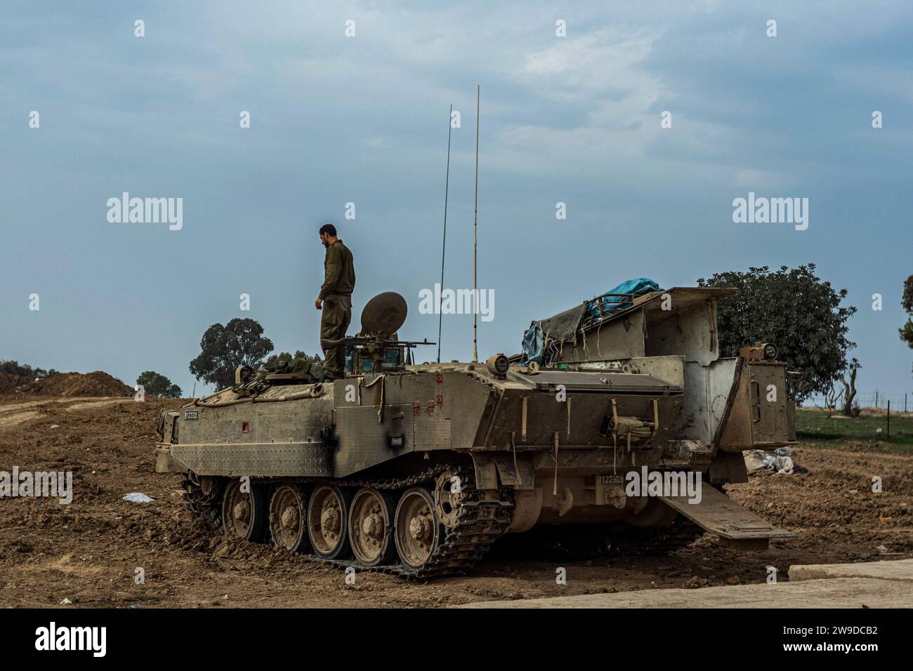 Israel. 27th Dec, 2023. An Israeli armoured personnel carrier (APC ...